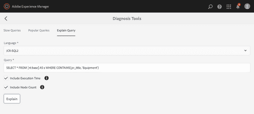 JCR query performance | Wunderman Thompson Technology